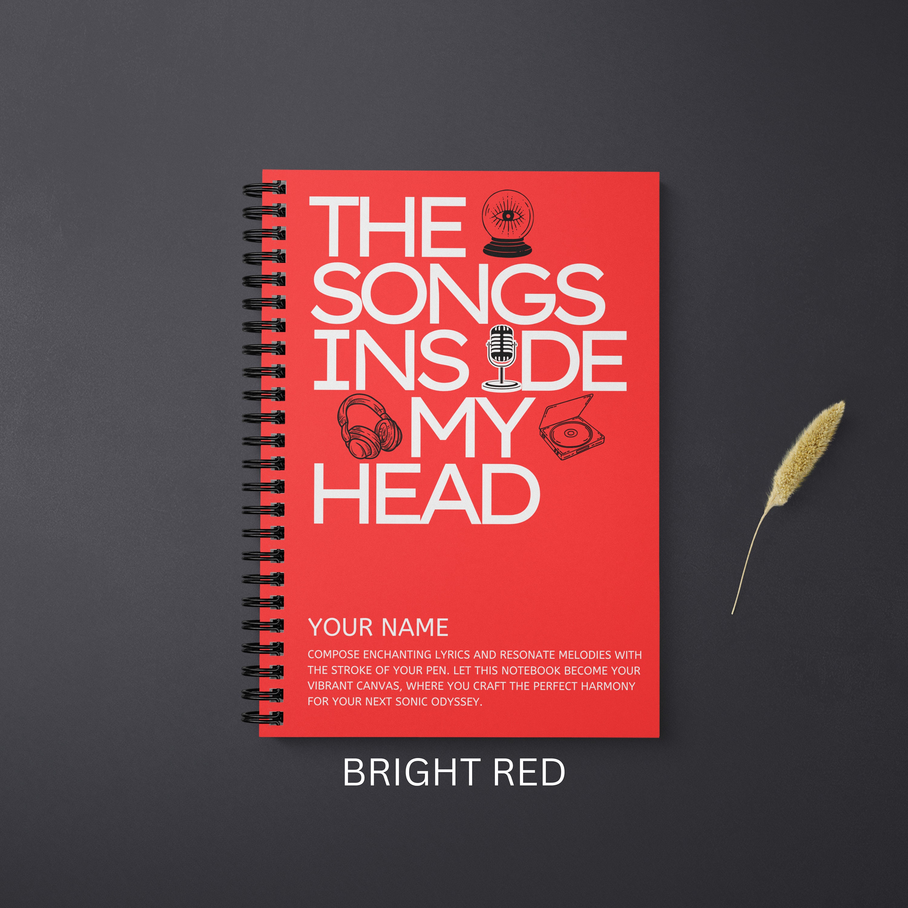 Customized Songwriting Notebook Gift for Songwriter, Personalized ...