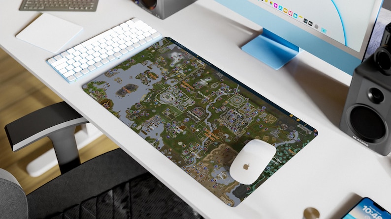 Old School Runescape Desk Mat, Runescape Map Desk Mat, Osrs Desk Mat ...