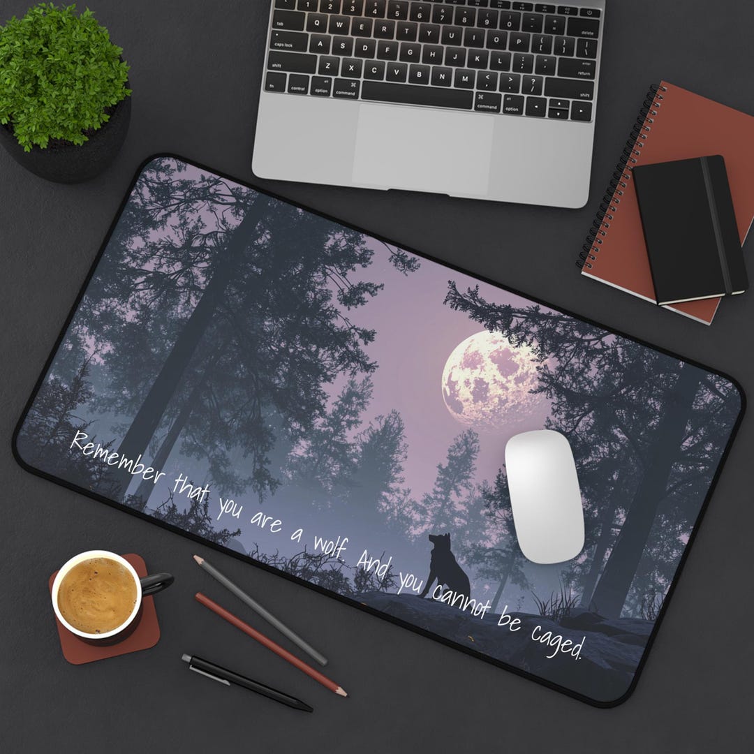 ACOTAR Desk Mat: Sarah J Maas Quote, Wolf Design - ACOMAF Fan Gift - Etsy