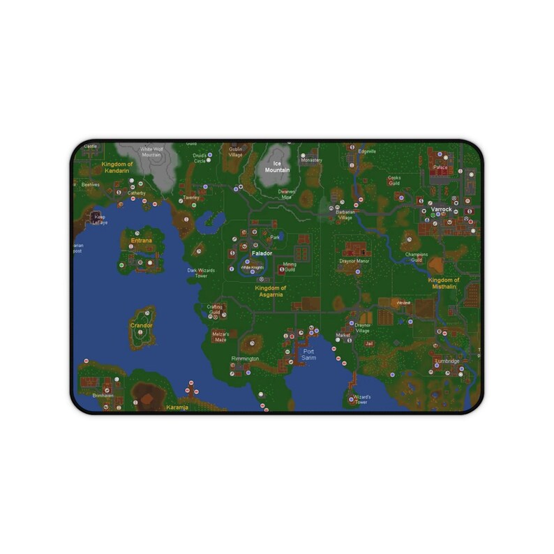OSRS Map Desk Mat: Old School Runescape Gaming Pad - Etsy