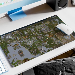 Old School Runescape Desk Mat, Runescape Map Desk Mat, Osrs Desk Mat ...