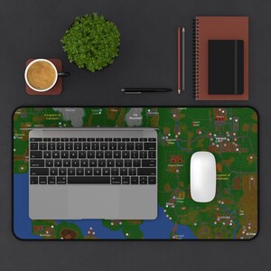 OSRS Map Desk Mat: Old School Runescape Gaming Pad - Etsy