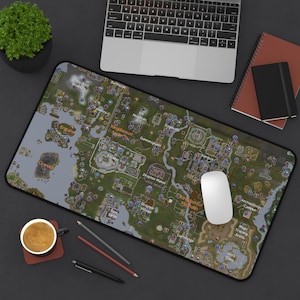 Old School Runescape Desk Mat, Runescape Map Desk Mat, Osrs Desk Mat ...