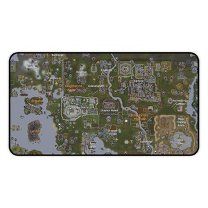 Old School Runescape Desk Mat, Runescape Map Desk Mat, Osrs Desk Mat ...