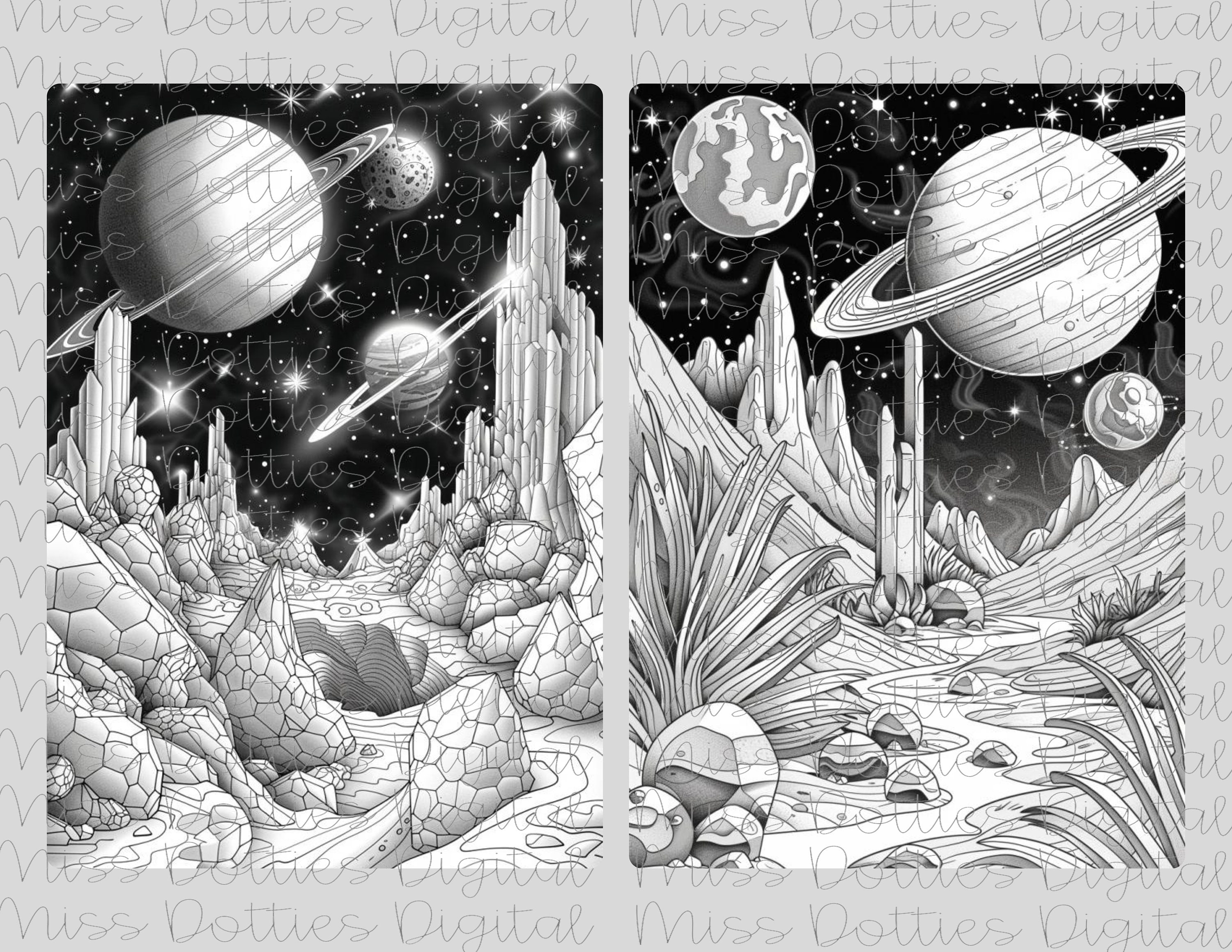 Coloring Book, Coloring Book Junk Journal, Coloring Images, Outer Space ...