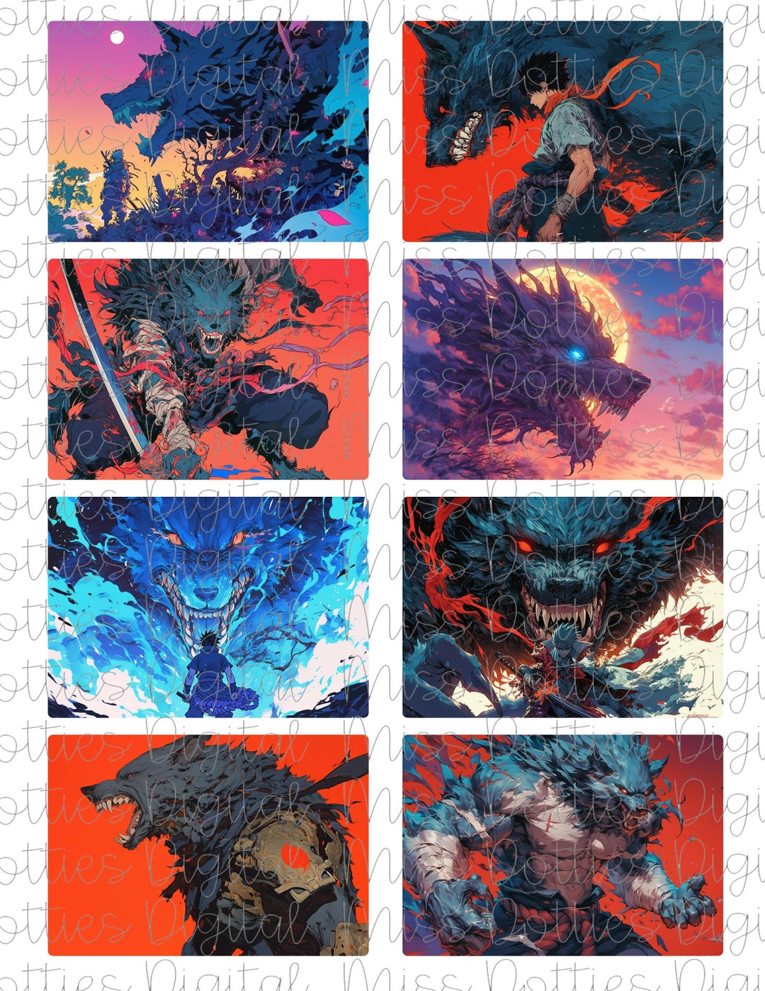 ATC Cards, Werewolf Junk Journal, Werewolf, Anime ATC Images, Anime ...