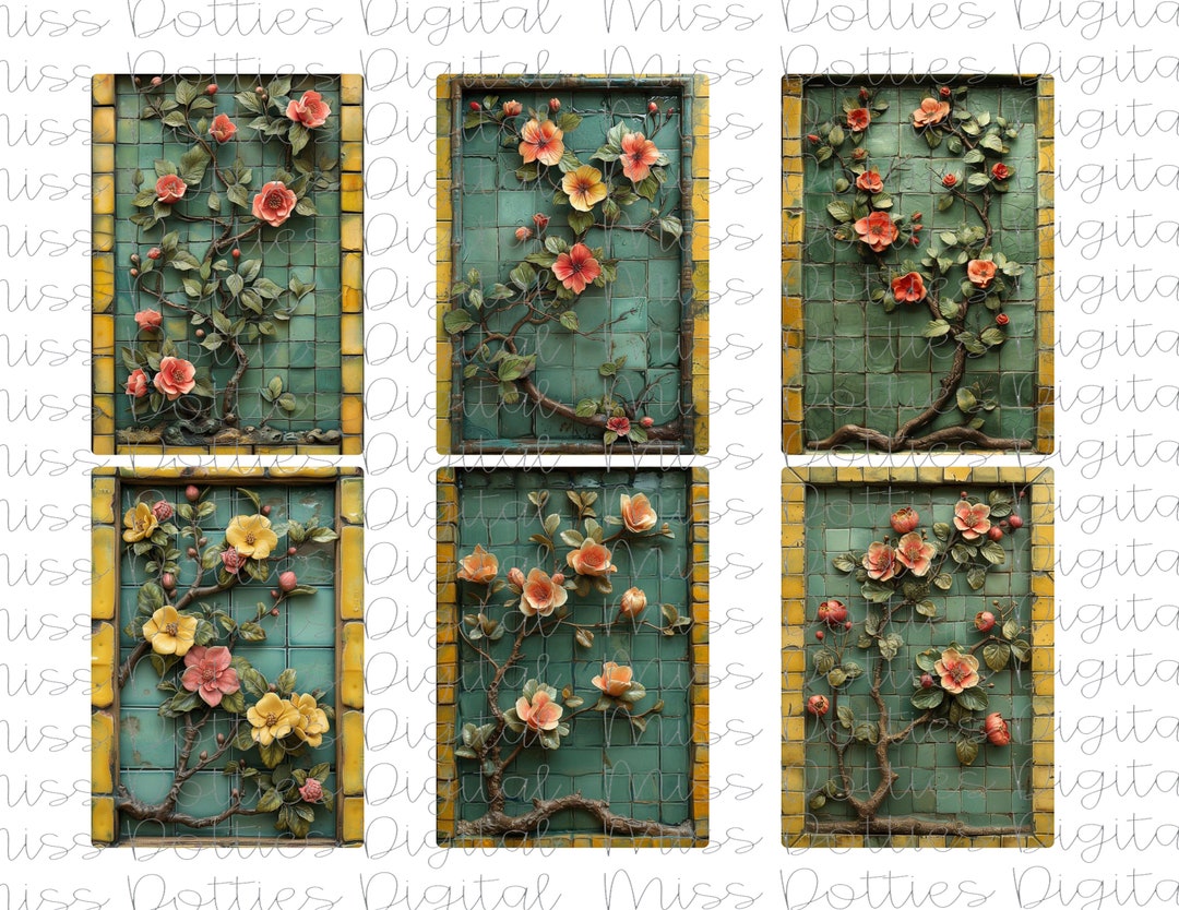 Stain Glass ATC Cards, Stain Glass Junk Journal, Stain Glass Tags ...