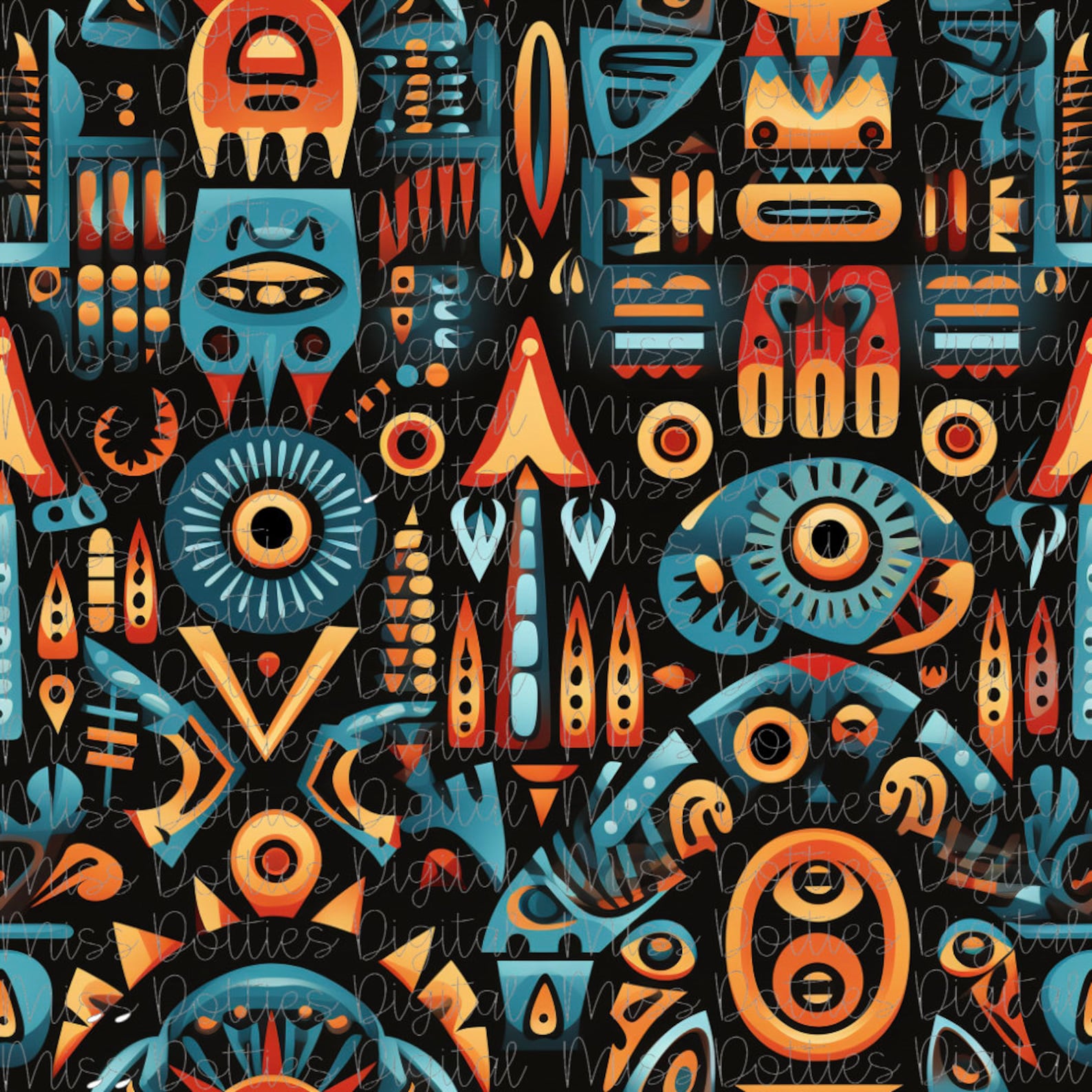 Digital Pattern, Egyptian Digital Paper, Egyptian, Egyptian Pattern ...