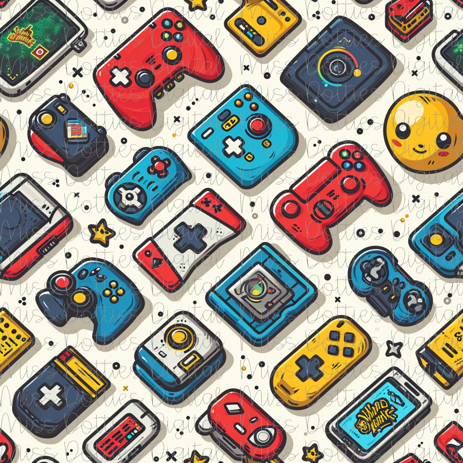 Gaming Digital Paper, Gaming, Gaming Pattern, Gaming Digital Paper ...