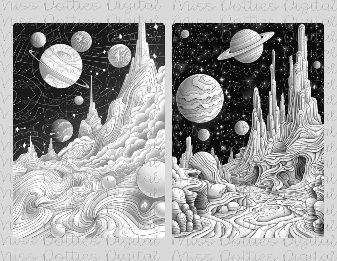 Coloring Book, Coloring Book Junk Journal, Coloring Images, Outer Space ...