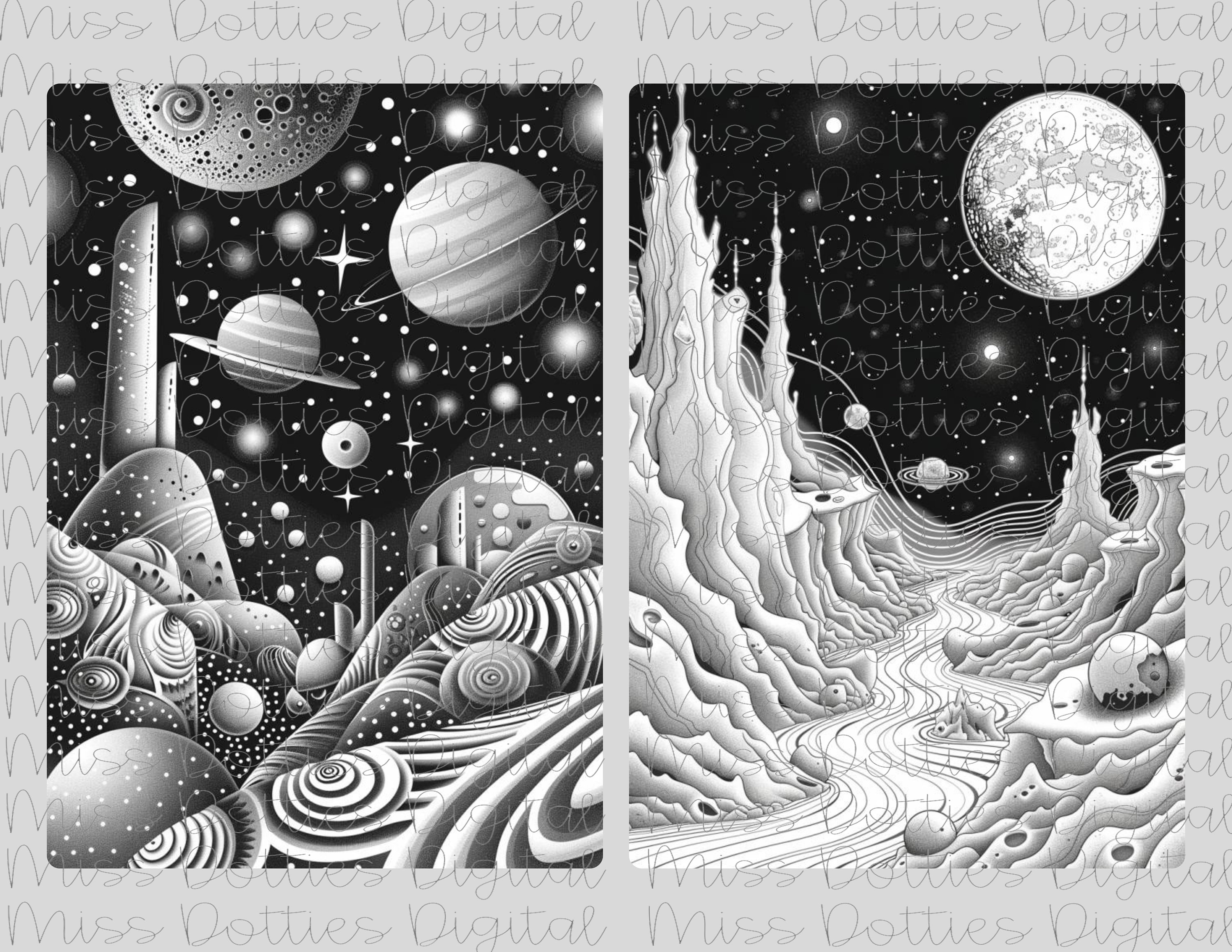 Coloring Book, Coloring Book Junk Journal, Coloring Images, Outer Space ...