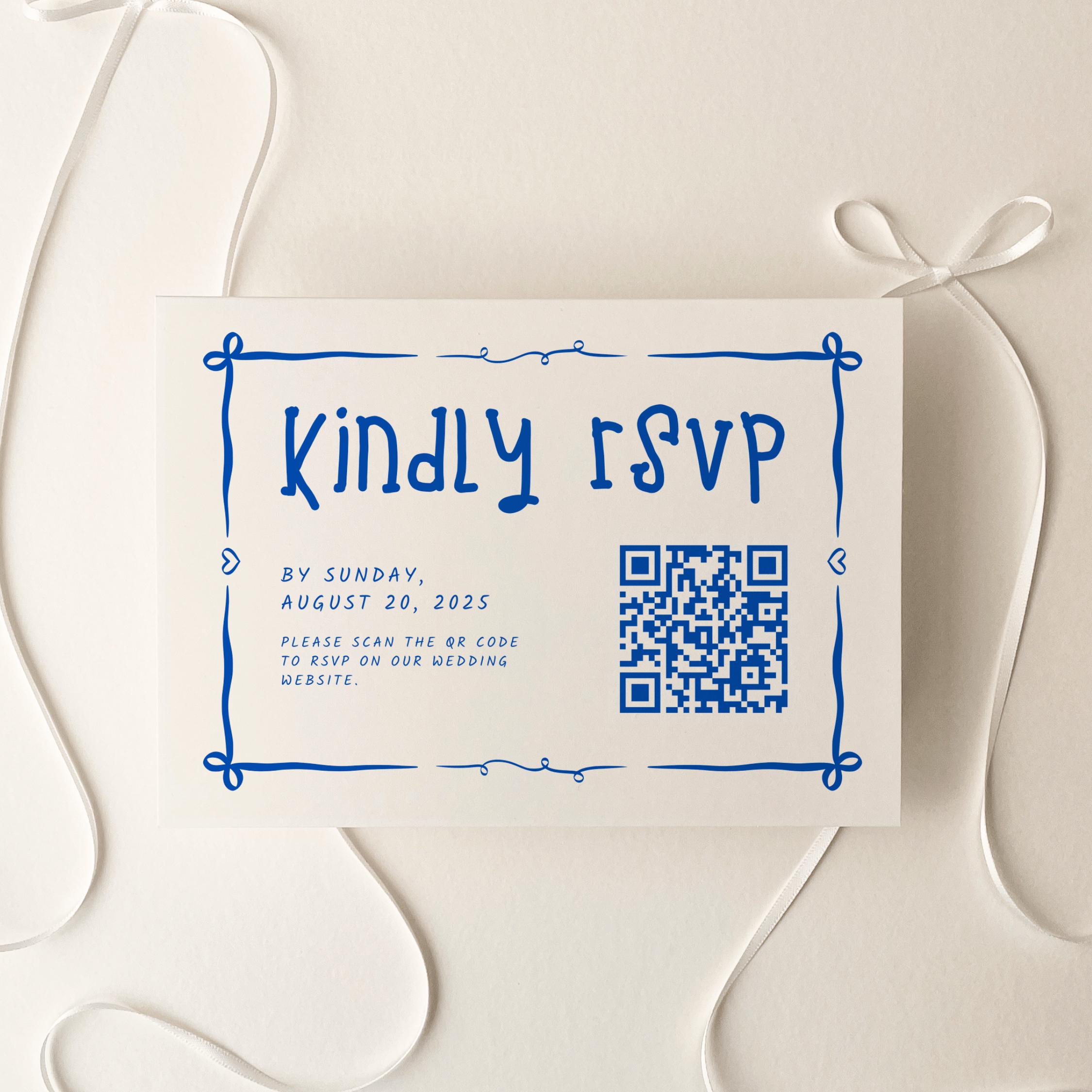 Whimsical Mini Wedding Invitation Suite, Hand Drawn Wedding Invite Set ...