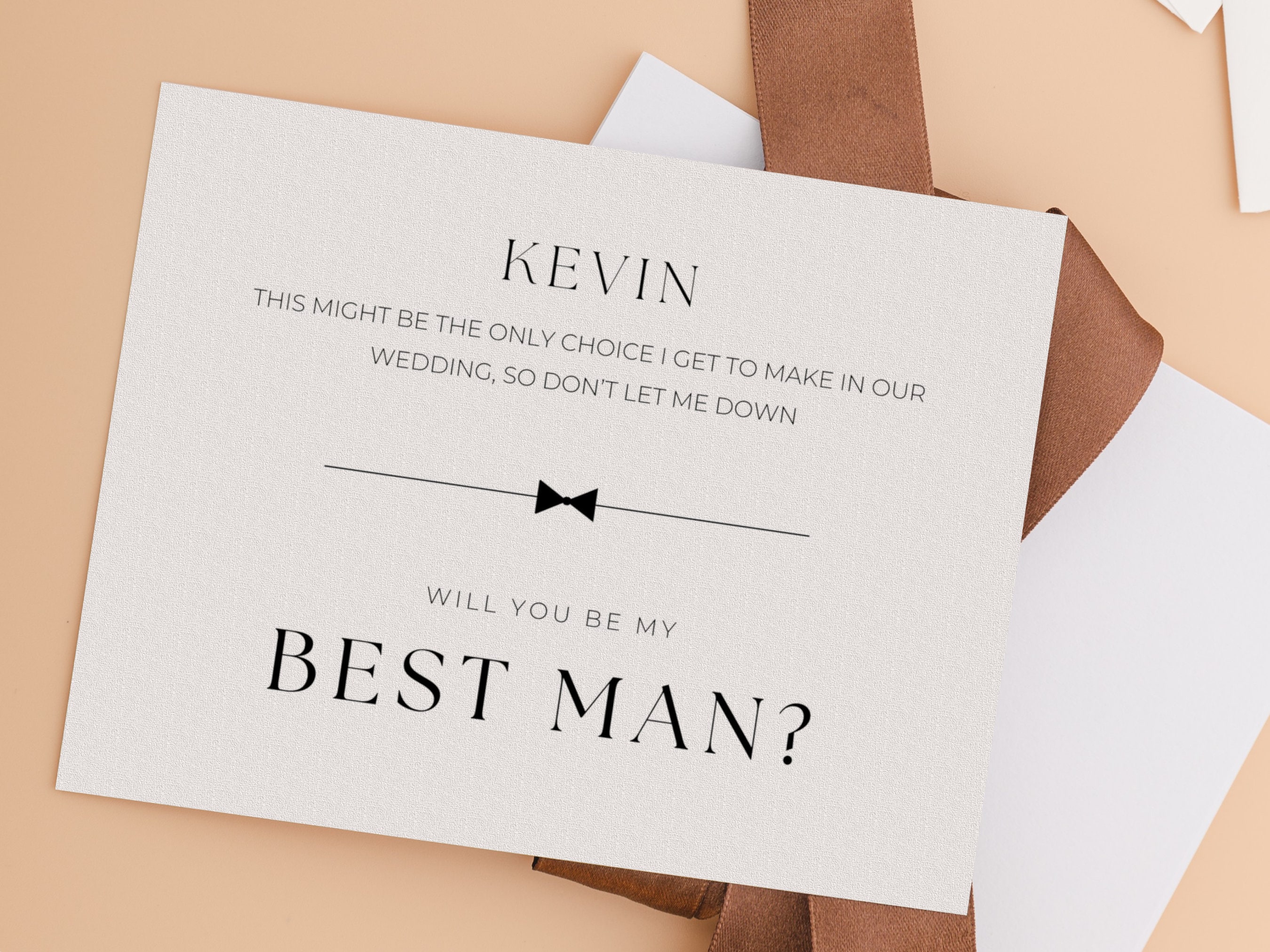 Groomsmen Proposal Card Template, Funny Best Man Proposal Cards, Will ...