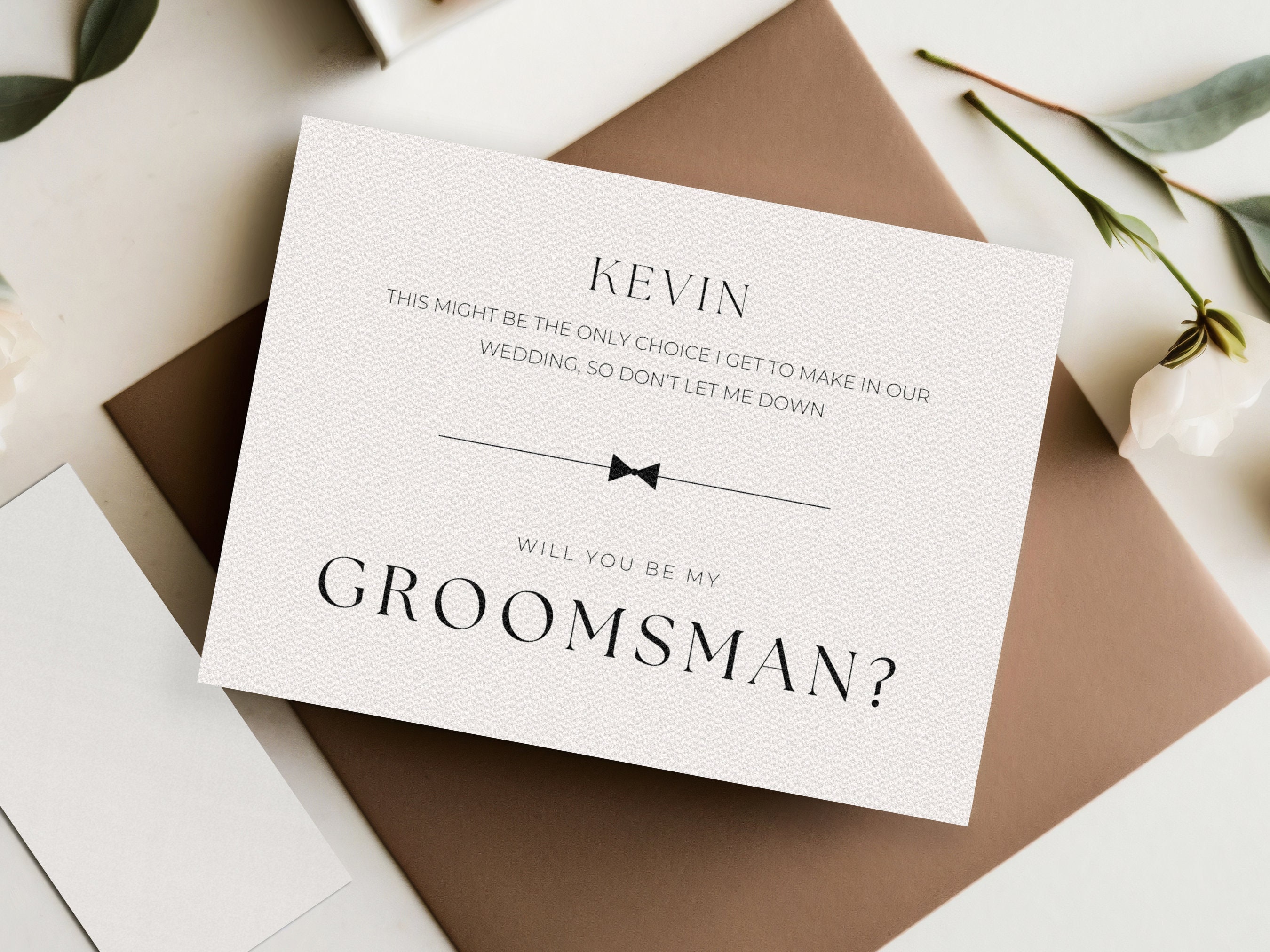 Groomsmen Proposal Card Template, Funny Best Man Proposal Cards, Will ...