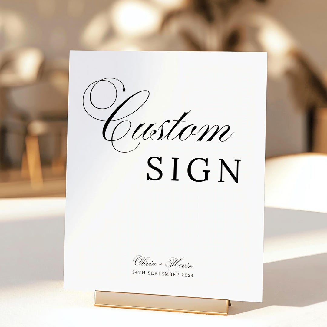 Custom Wedding Sign Template, Personalized Wedding Signage, Editable ...