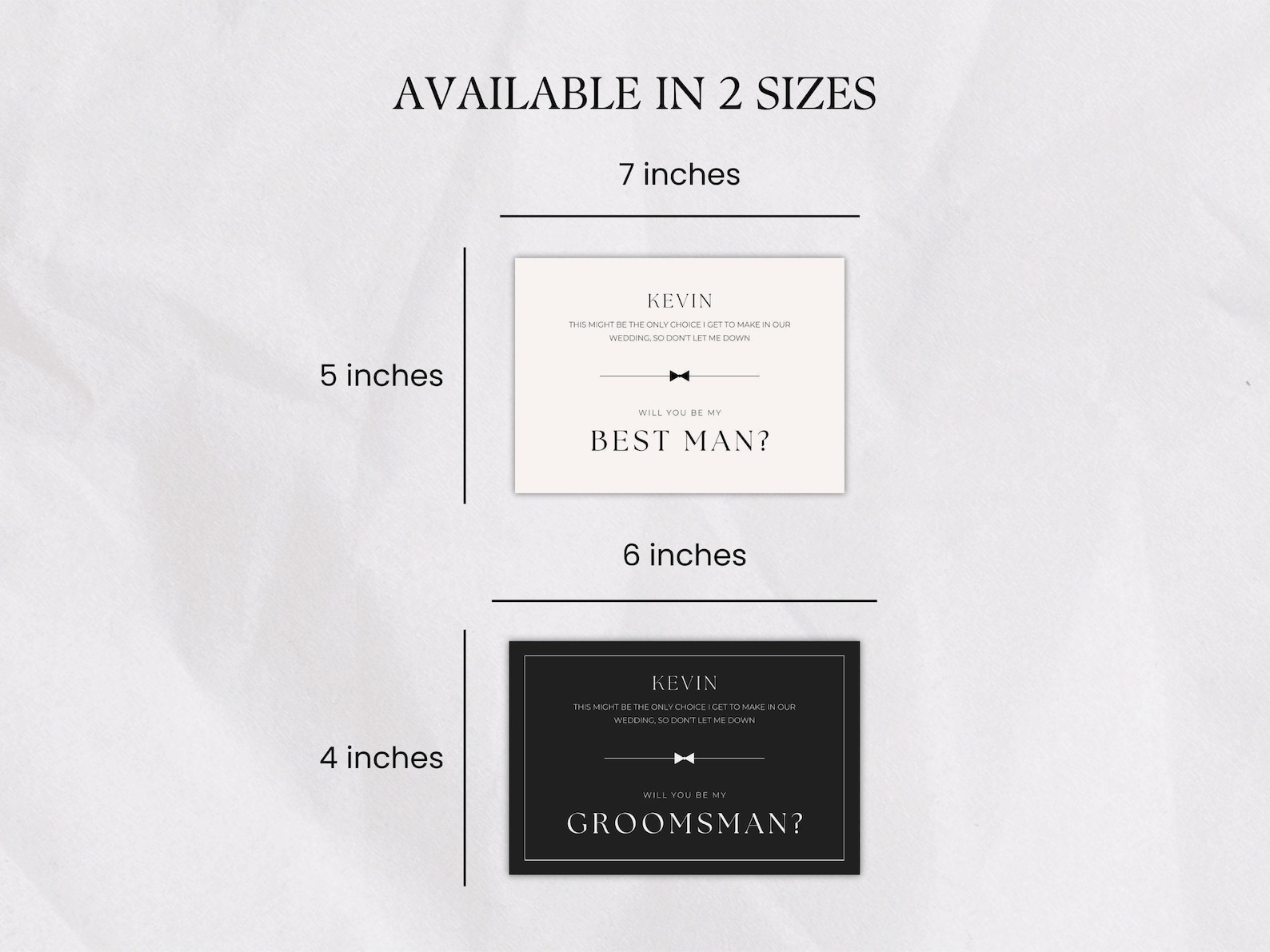 Groomsmen Proposal Card Template, Funny Best Man Proposal Cards, Will ...