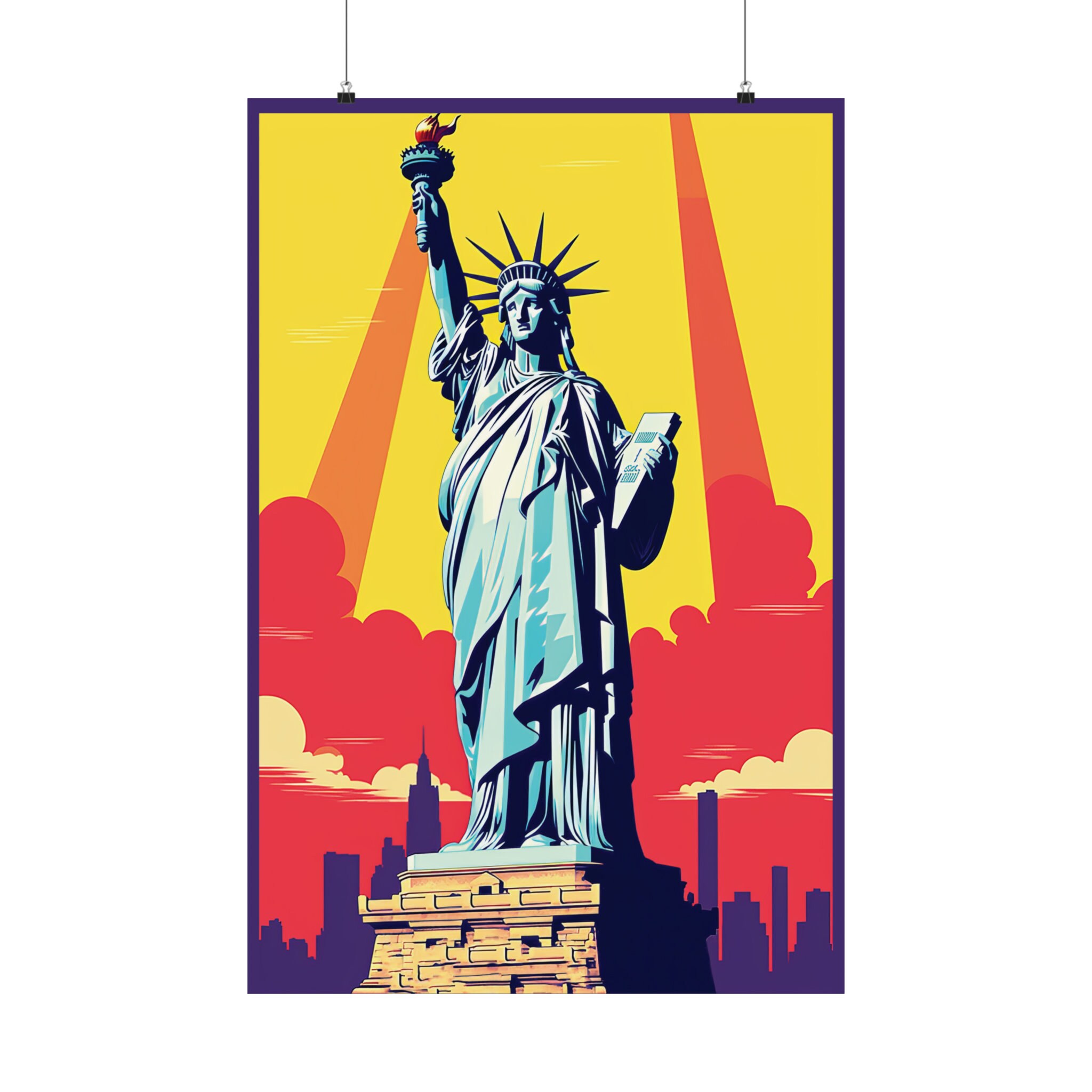 Statue of Liberty Art Print, Statue of Liberty Illustration, Statue of ...