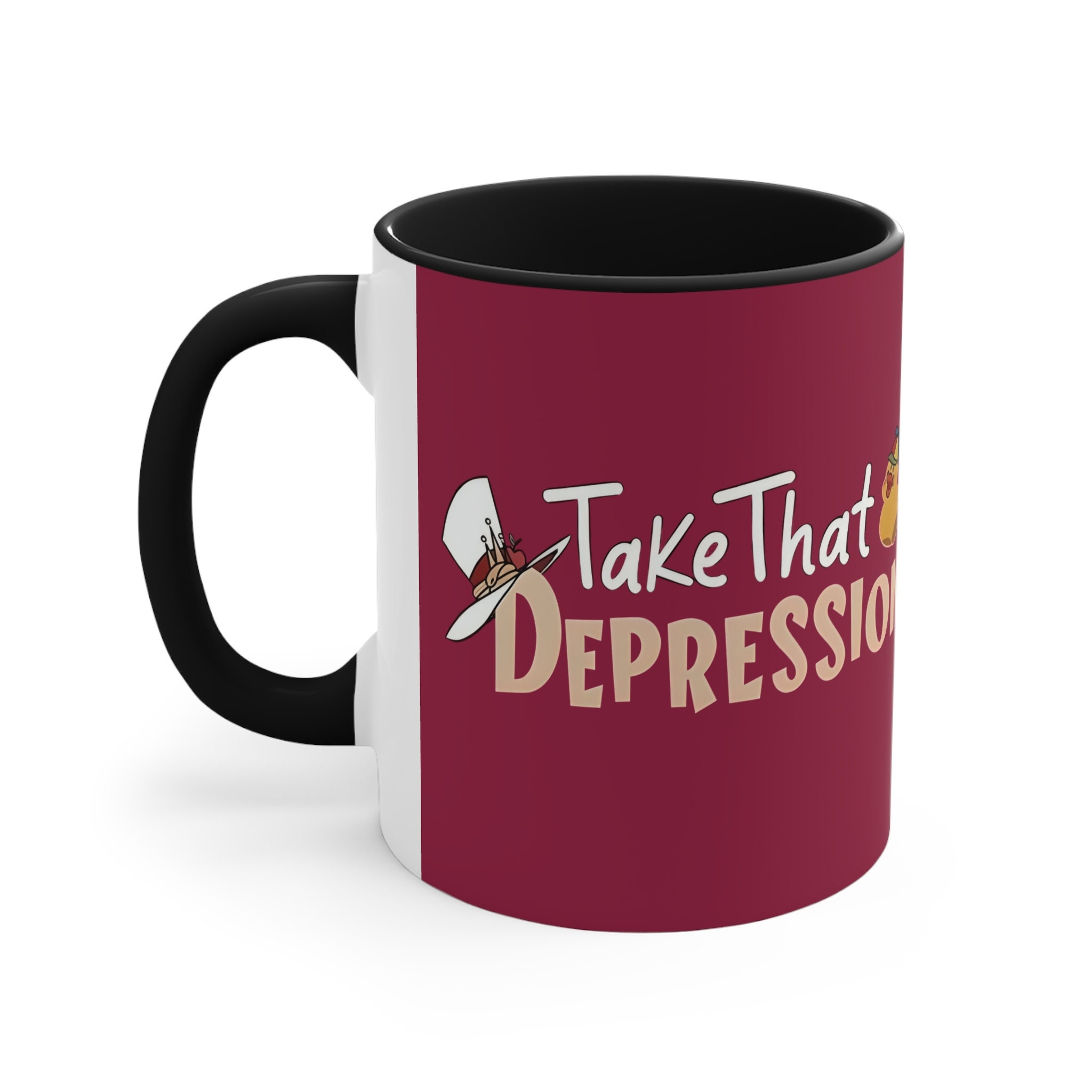 Hazbin Hotel TAKE THAT DEPRESSION Inspired Mug, Lucifer Morningstar ...