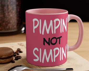 Pimpin' Not Simpin' Hazbin Hotel Mug Valentino Hazbin Hotel Mug Hasbin ...