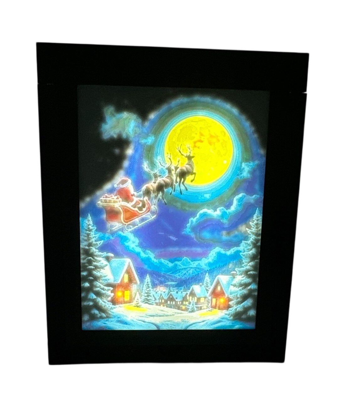 Santa Christmas Lithophane Panel Set (4-pack) – Magnetic Color Inserts ...