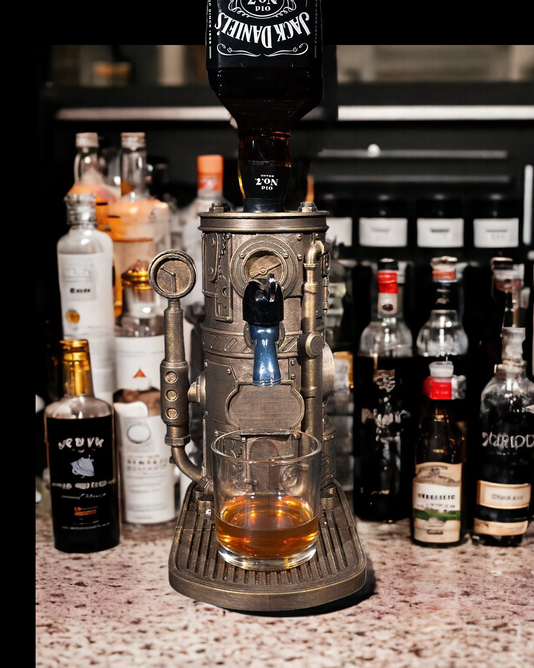 Steampunk Drink Dispenser Unique Barware Industrial Style Home Bar ...