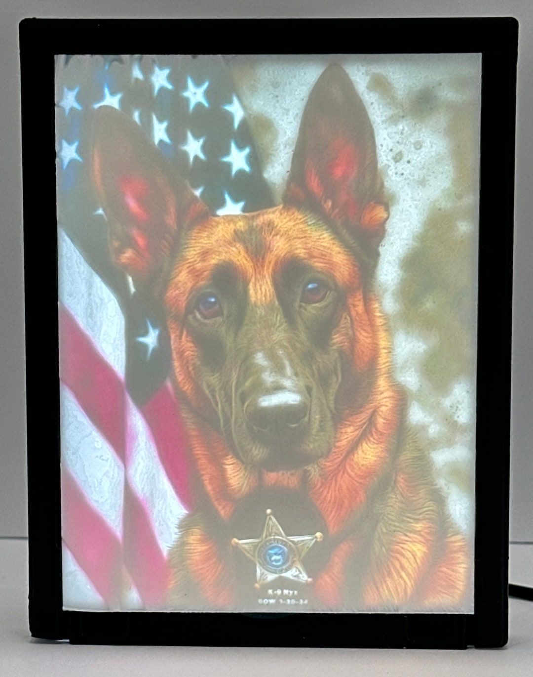 Custom 3d-printed Pet Memorial Lithophane Light, Personalized Dog ...