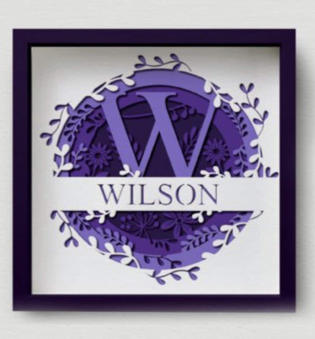 Customized Monogram Shadow Box - Etsy