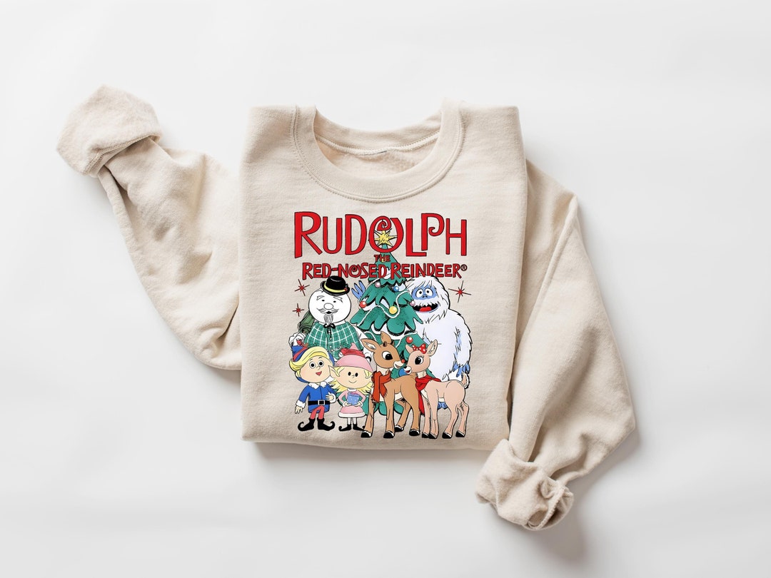 Retro Rudolph the Red Nosed Reindeer Shirt, Santa Rudolph Christmas ...