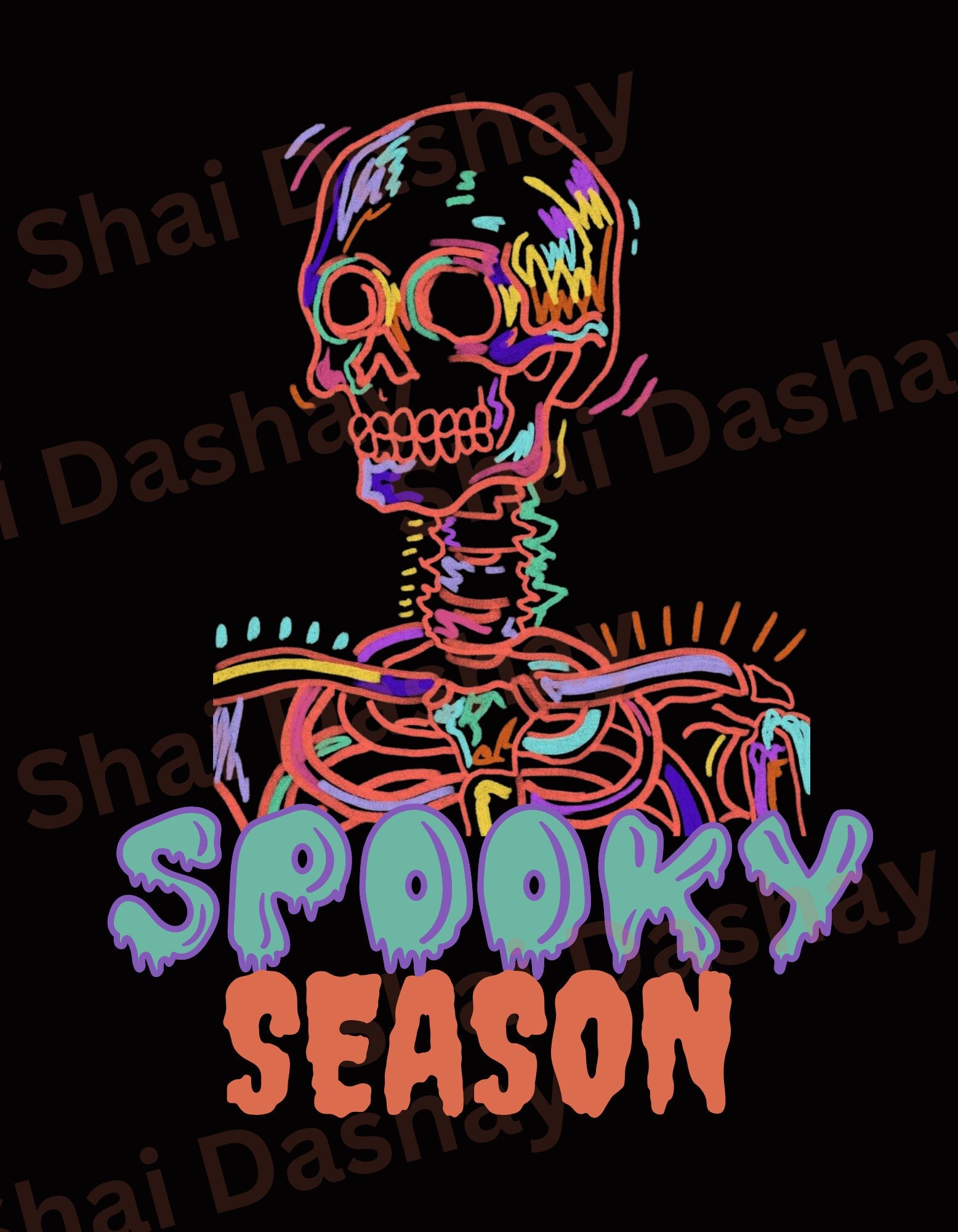 Spooky Season Skeleton - Etsy