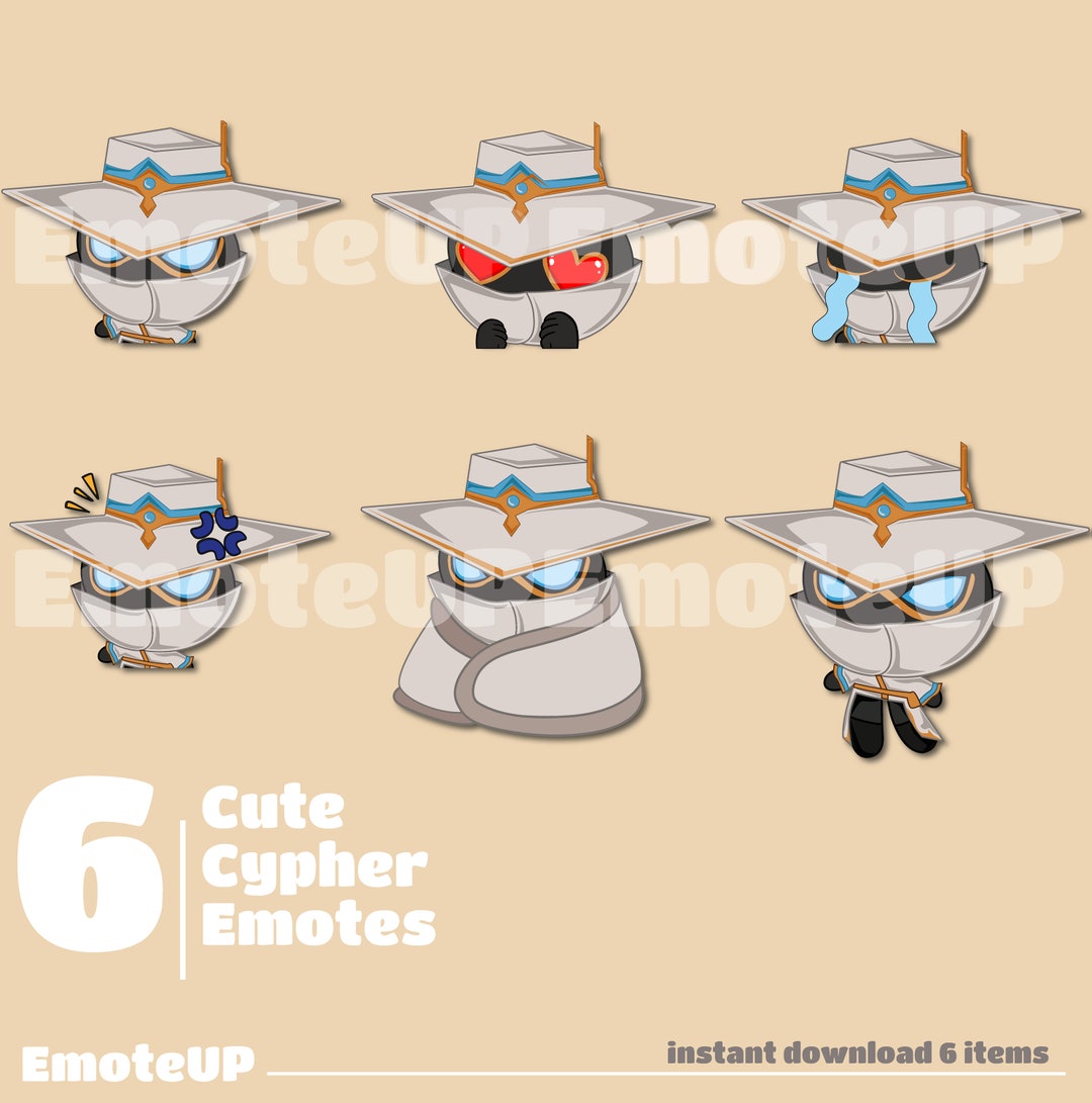 Cute Cypher Valorant Sticker Emotes Perfect for Twitch - Etsy