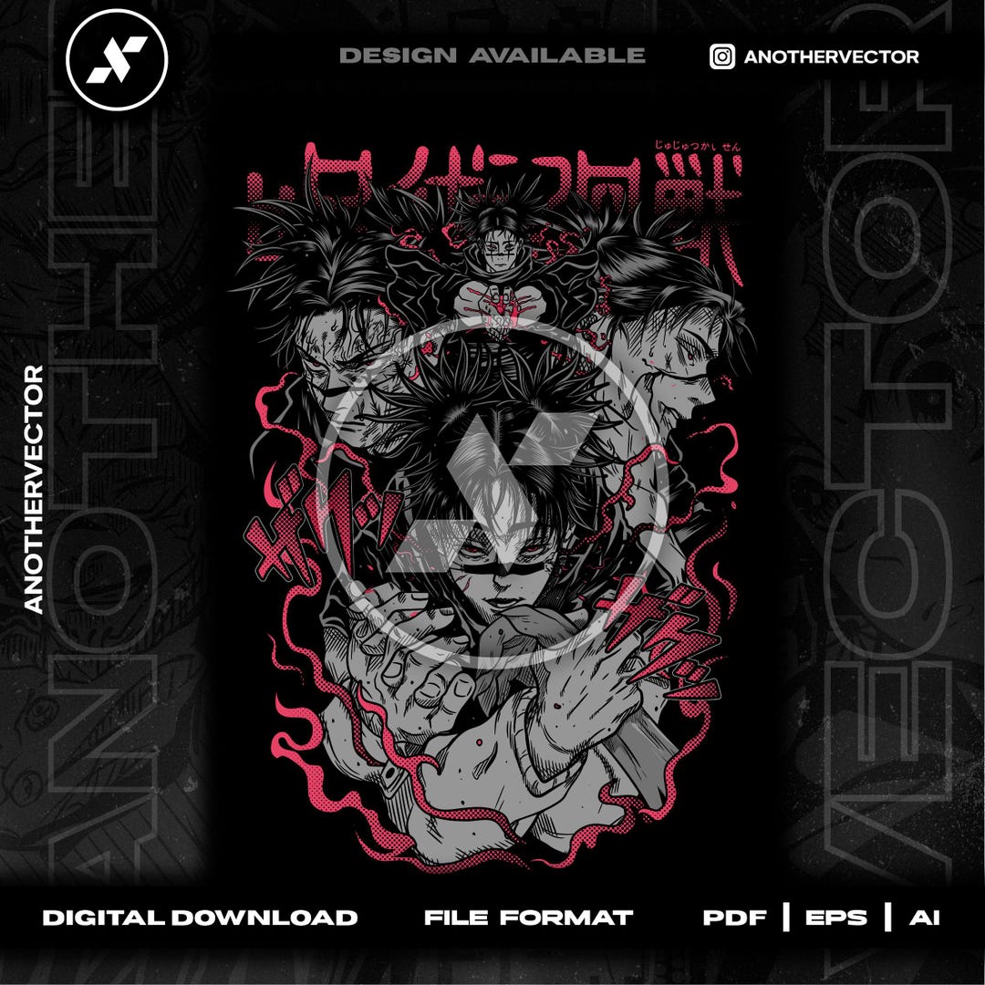 CHOSO JUJUTSU KAISEN Anime Vector Art - Etsy UK