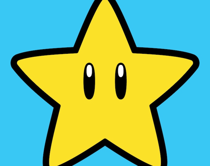 Super Mario Star // Instant Download SVG PNG. Vector Art. Cricut File ...