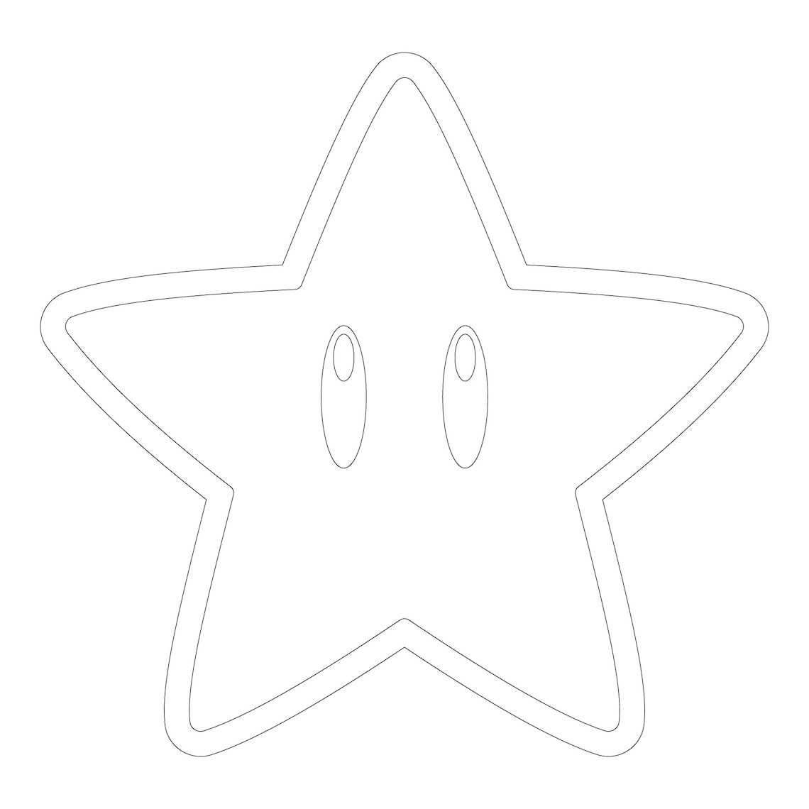 Super Mario Star // Instant Download SVG PNG. Vector Art. Cricut File ...