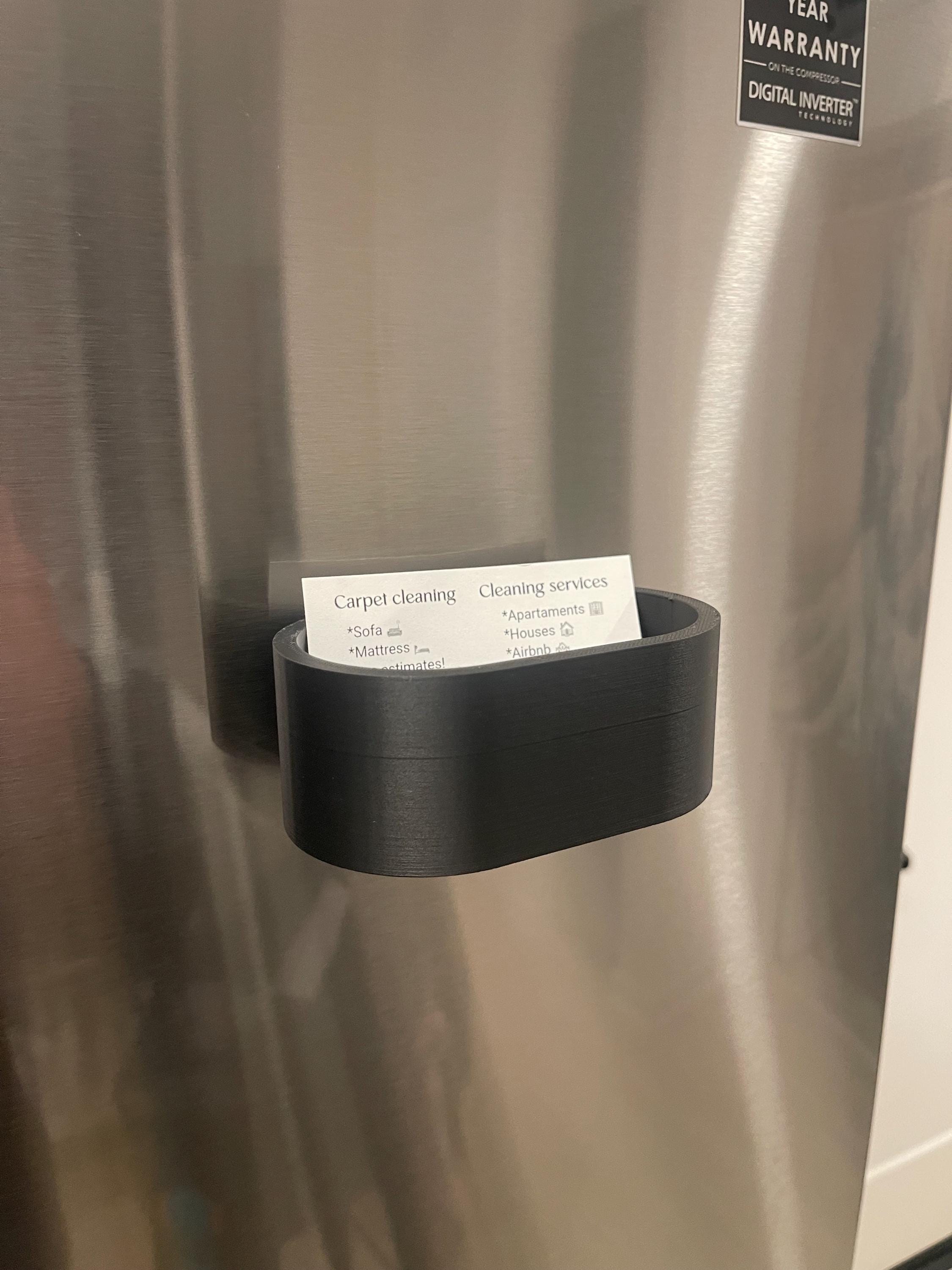 Magnetic Business Card Holder for Fridge | Sleek Refrigerator Magnet ...