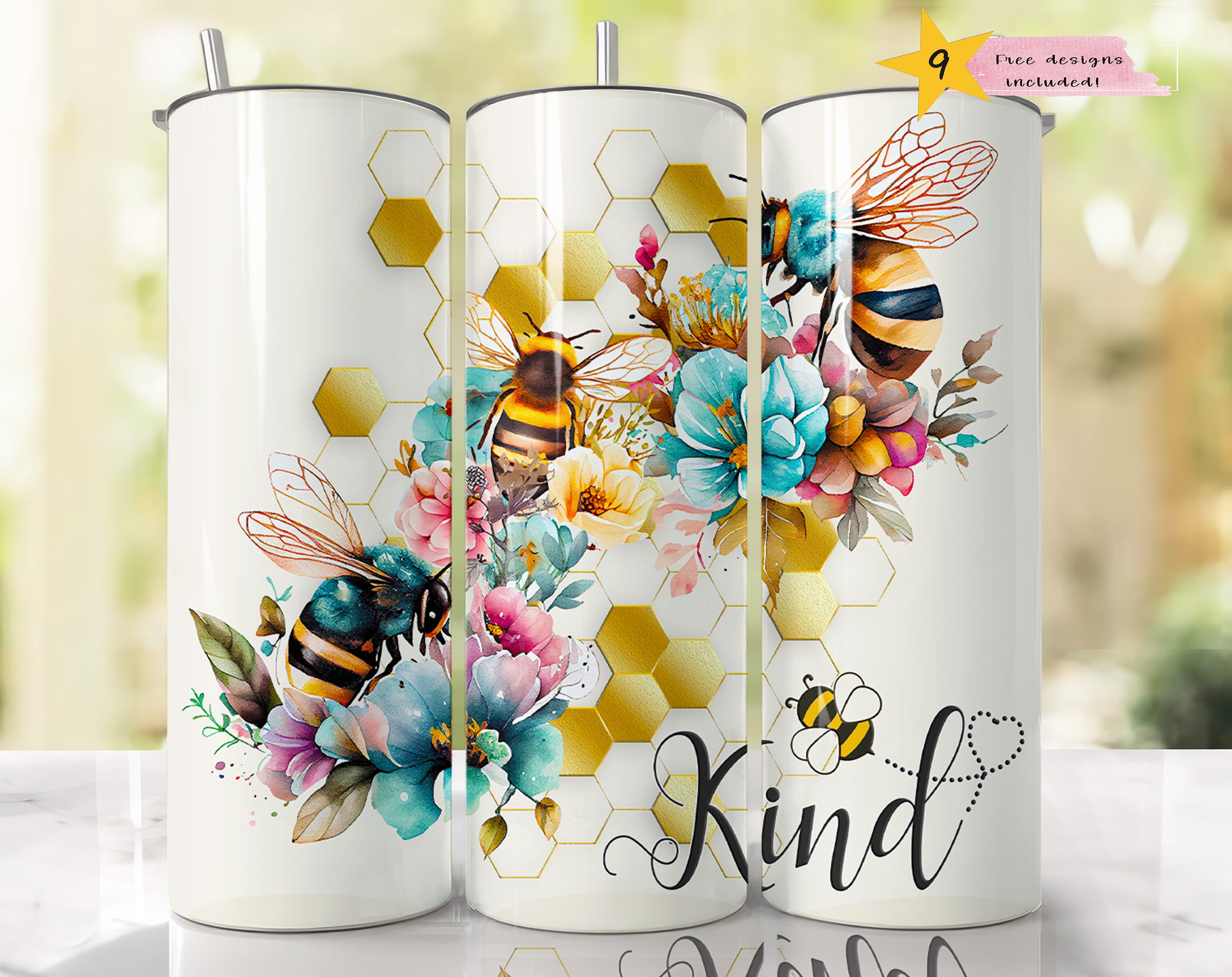 Be Kind Tumbler 20 Oz Skinny Sublimation Tumbler Design Digital ...
