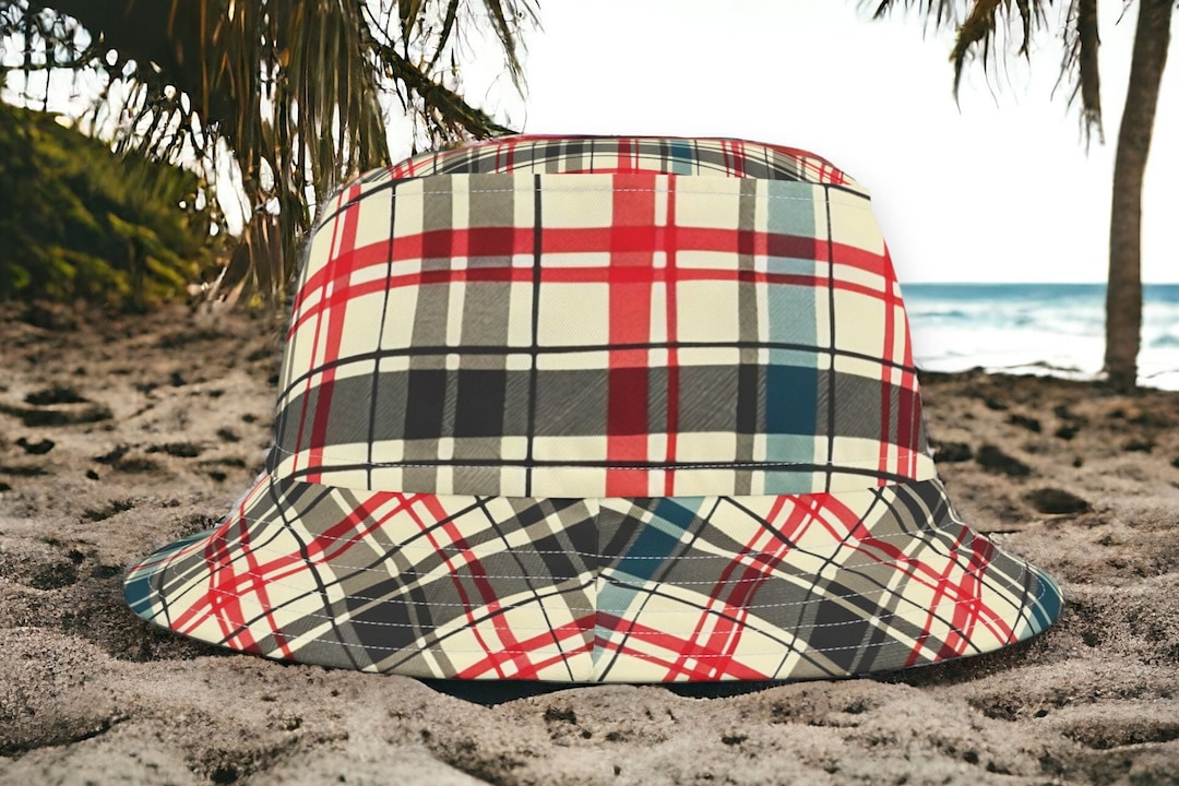 Beach Party Bucket Hat Plaid Bucket Hat, Unisex Summer Hat for Beach ...