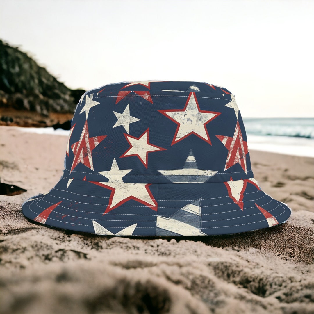 Bucket Hat Geometric Bucket Hat, American Flag Bucket Hat, Rave Hat ...