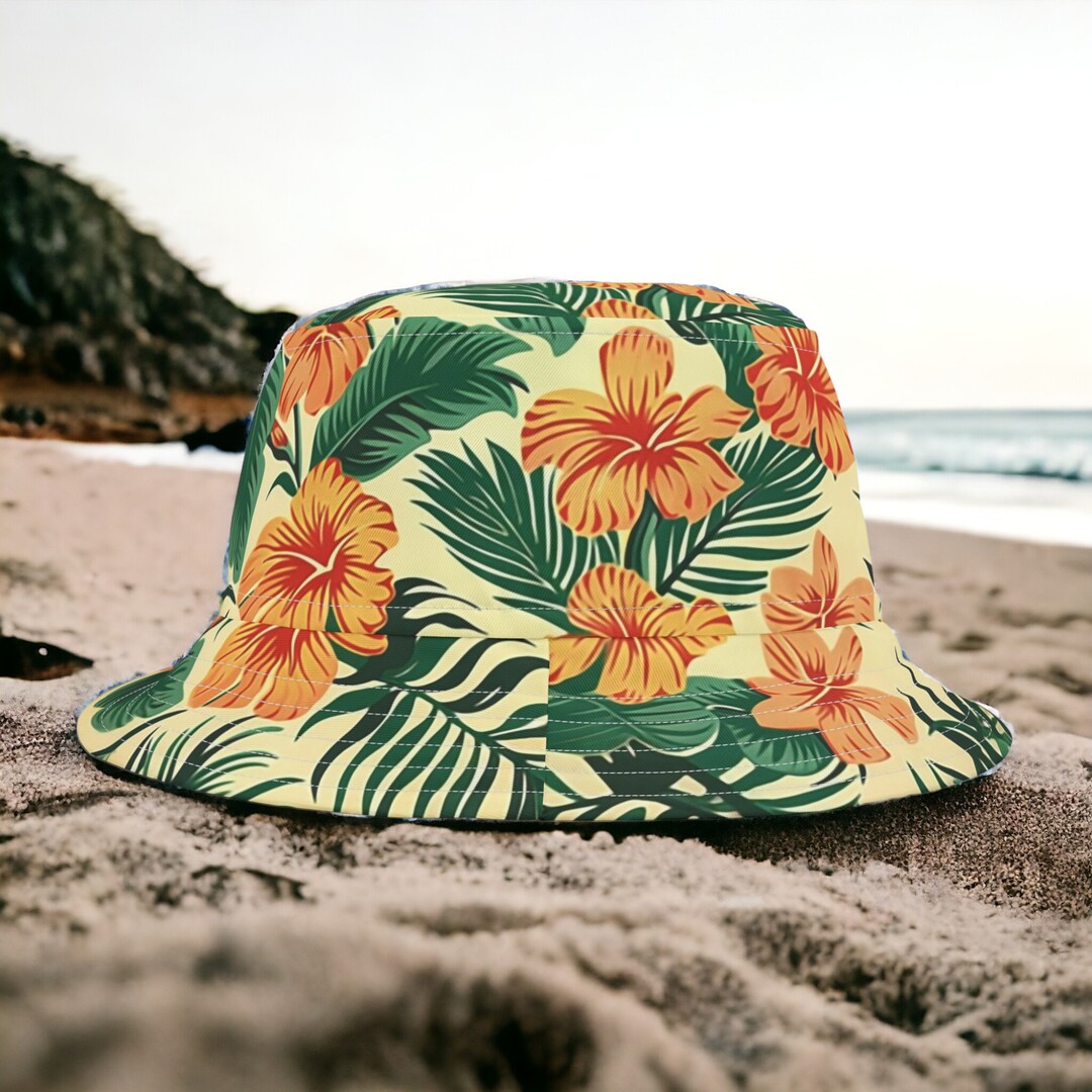 Beach Party Bucket Hat Hawaiian Bucket Hat, Unisex Summer Hat for Beach ...