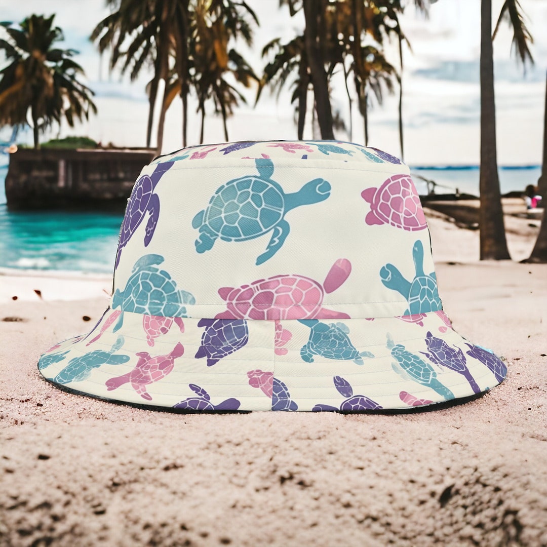 Beach Party Bucket Hat Nautical Bucket Hat, Sea Turtle Bucket Hat ...