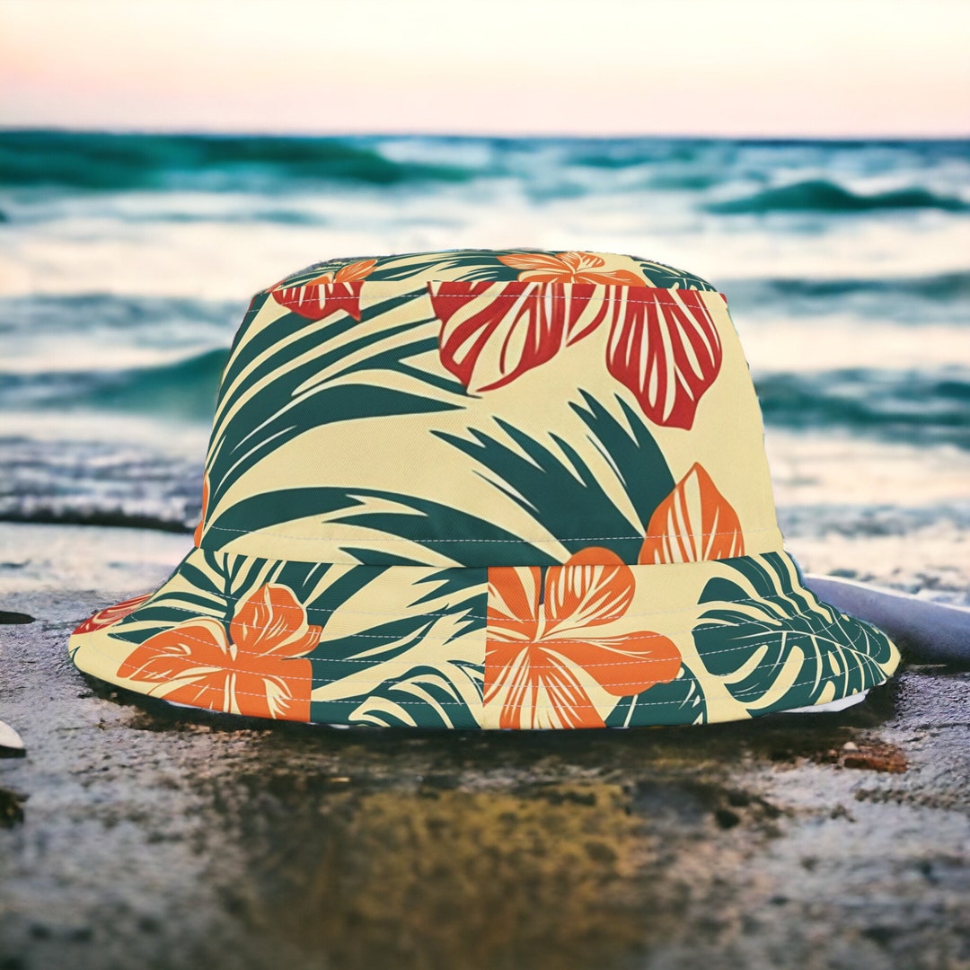 Beach Party Bucket Hat Hawaiian Bucket Hat, Unisex Summer Hat for Beach ...