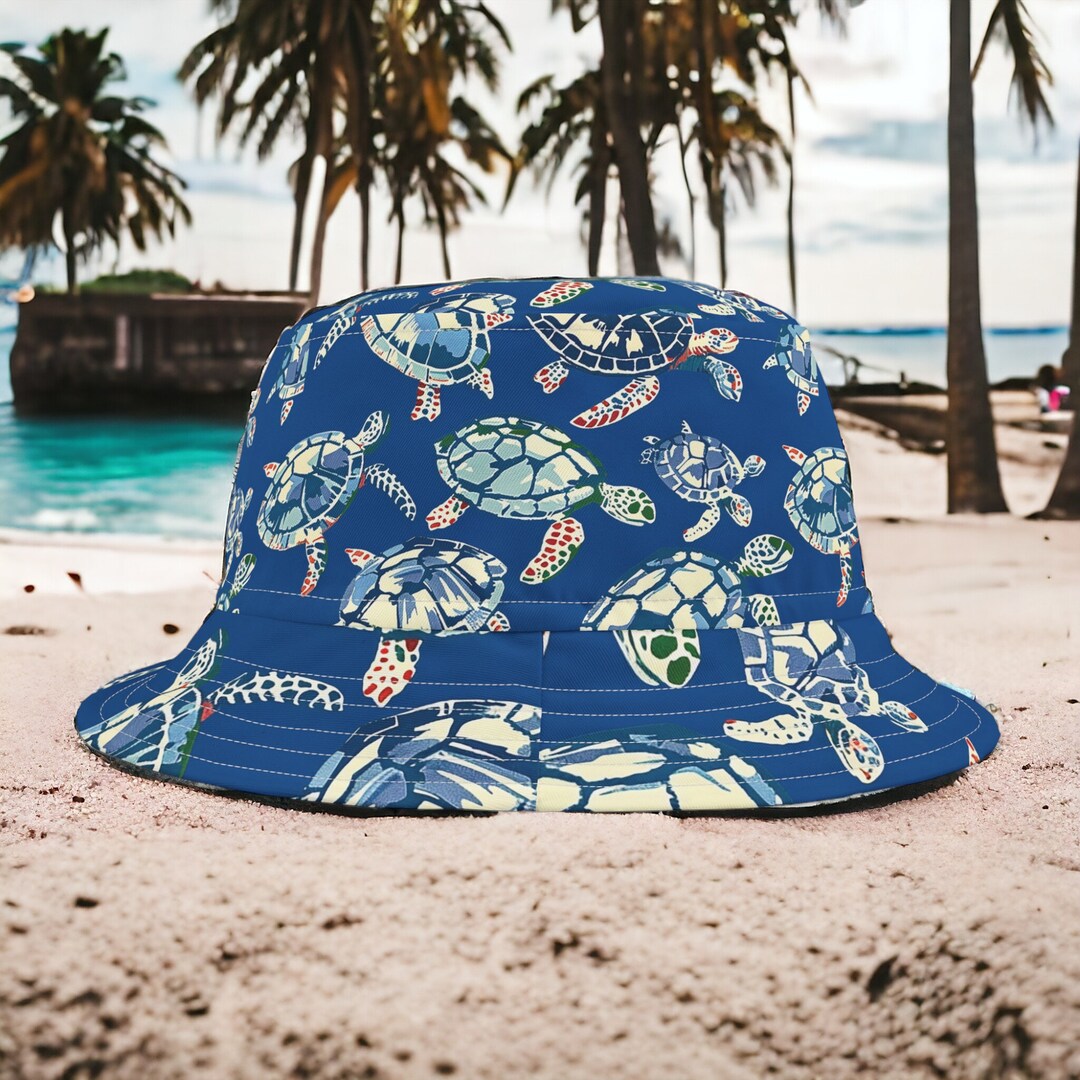 Beach Party Bucket Hat Nautical Bucket Hat, Sea Turtle Bucket Hat ...