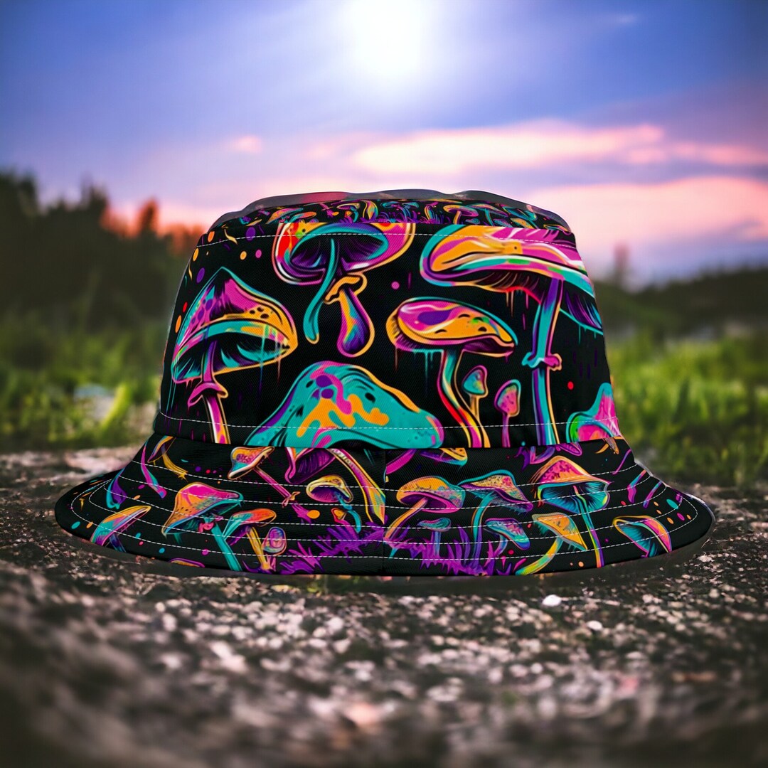 Rave Party Bucket Hat Magic Mushrooms Rave Hat Festival Bucket Hat Rave ...