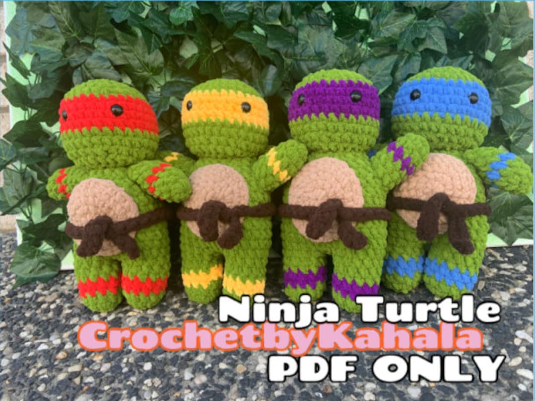 Ninja Turtle Crochet Pattern, 90's Inspired Turtle, Amigurumi Plushie ...