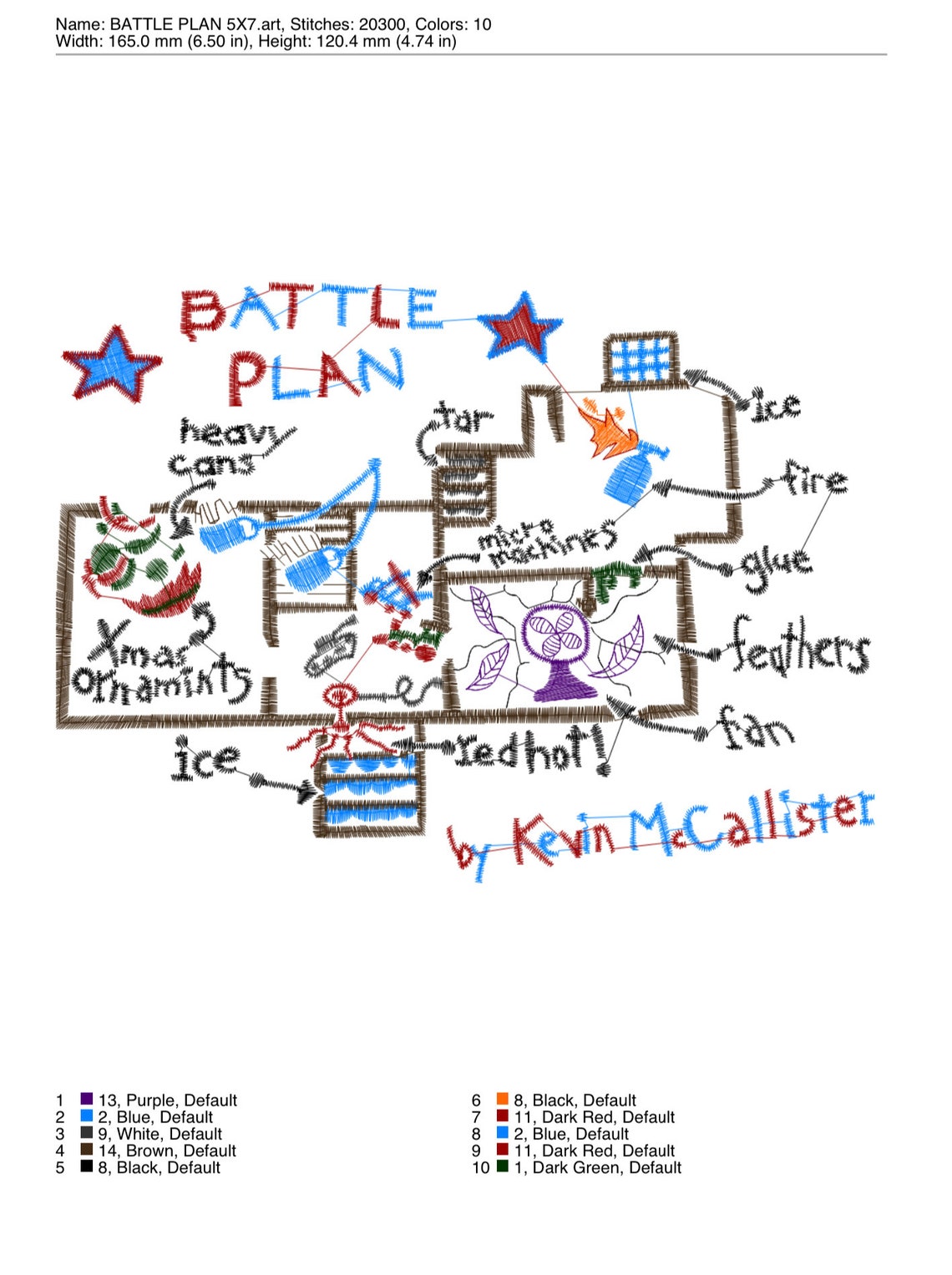 Christmas Kevin Battle Plan - Embroidery Design - Machine Embroidery ...