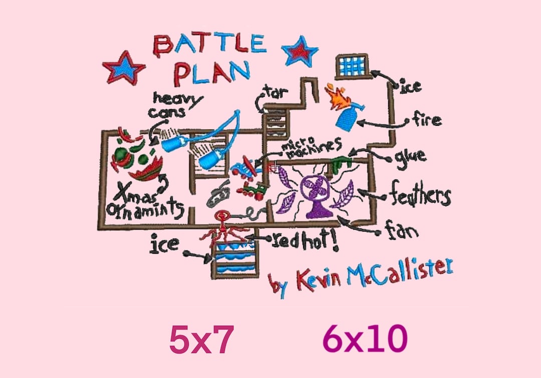 Christmas Kevin Battle Plan - Embroidery Design - Machine Embroidery ...