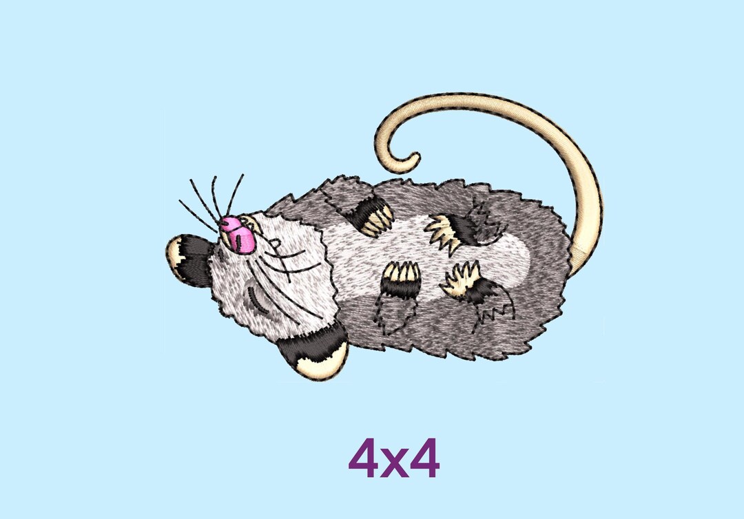 Resting Possum - Digital Embroidery Files Instant Download Machine ...
