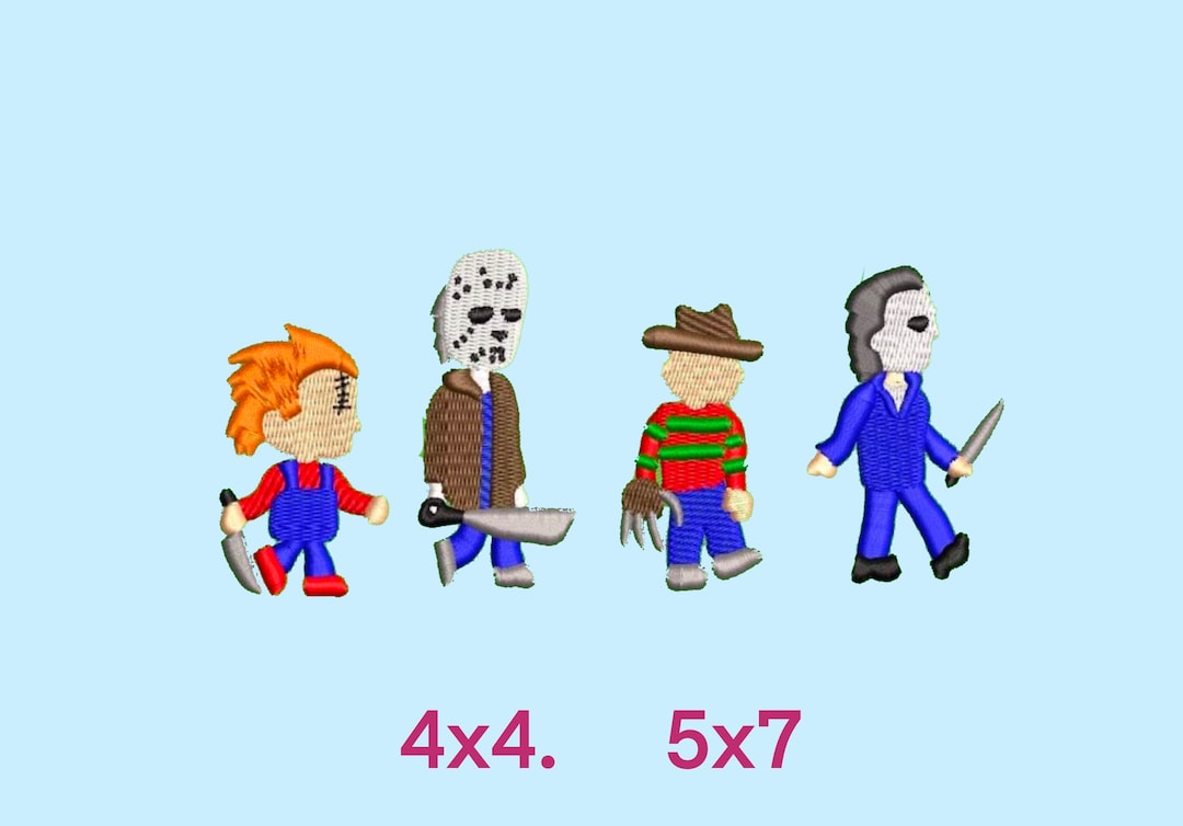 Halloween Characters Jason Embroidery - Embroidery Design - Machine ...
