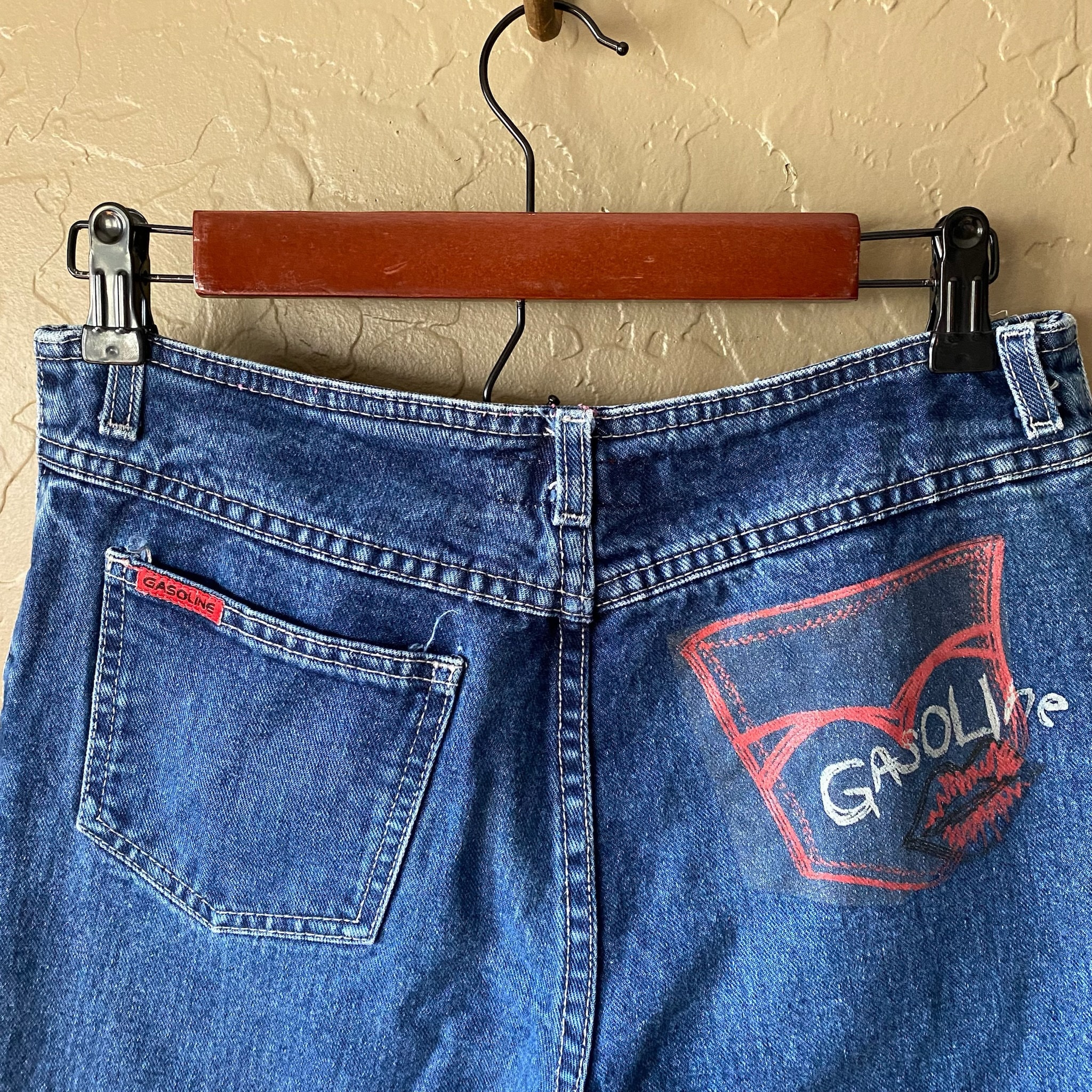 Y2K Vintage Gasoline Jeans Mid Low Rise Size S 29 Punk Bratz Core 2000s ...