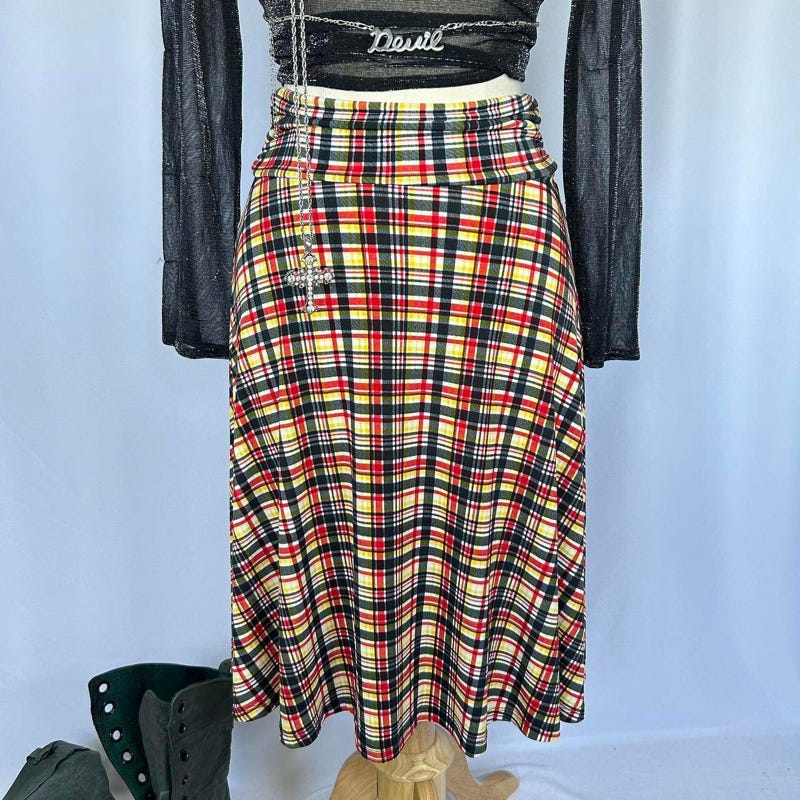 Punk Plaid Skirt - Etsy