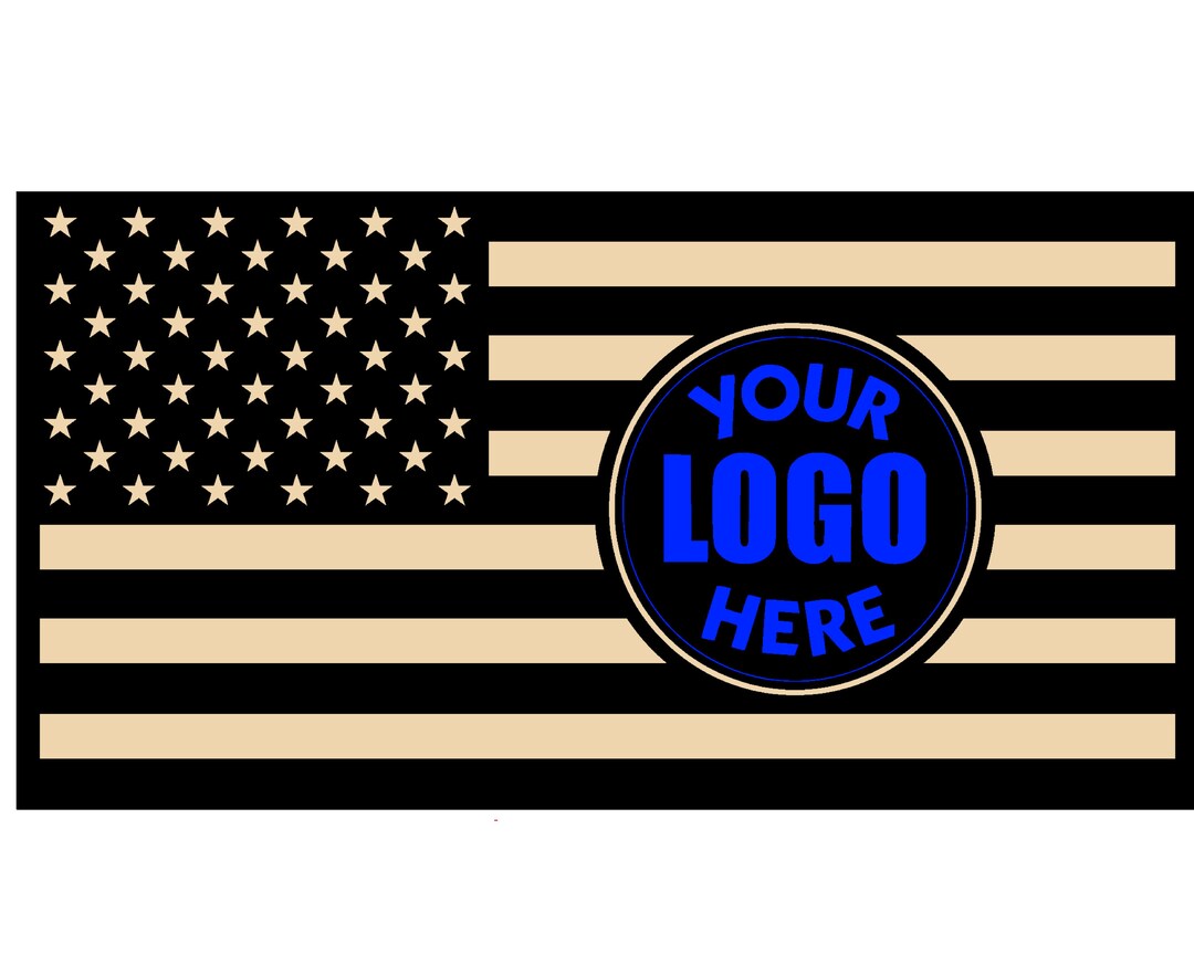 Personalized Wood Flag With Your Logo - Customized Wall Decor / Unique ...